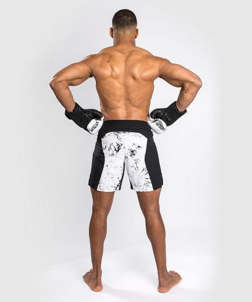 Venum G Fit Marble Fightshort Branco Preto